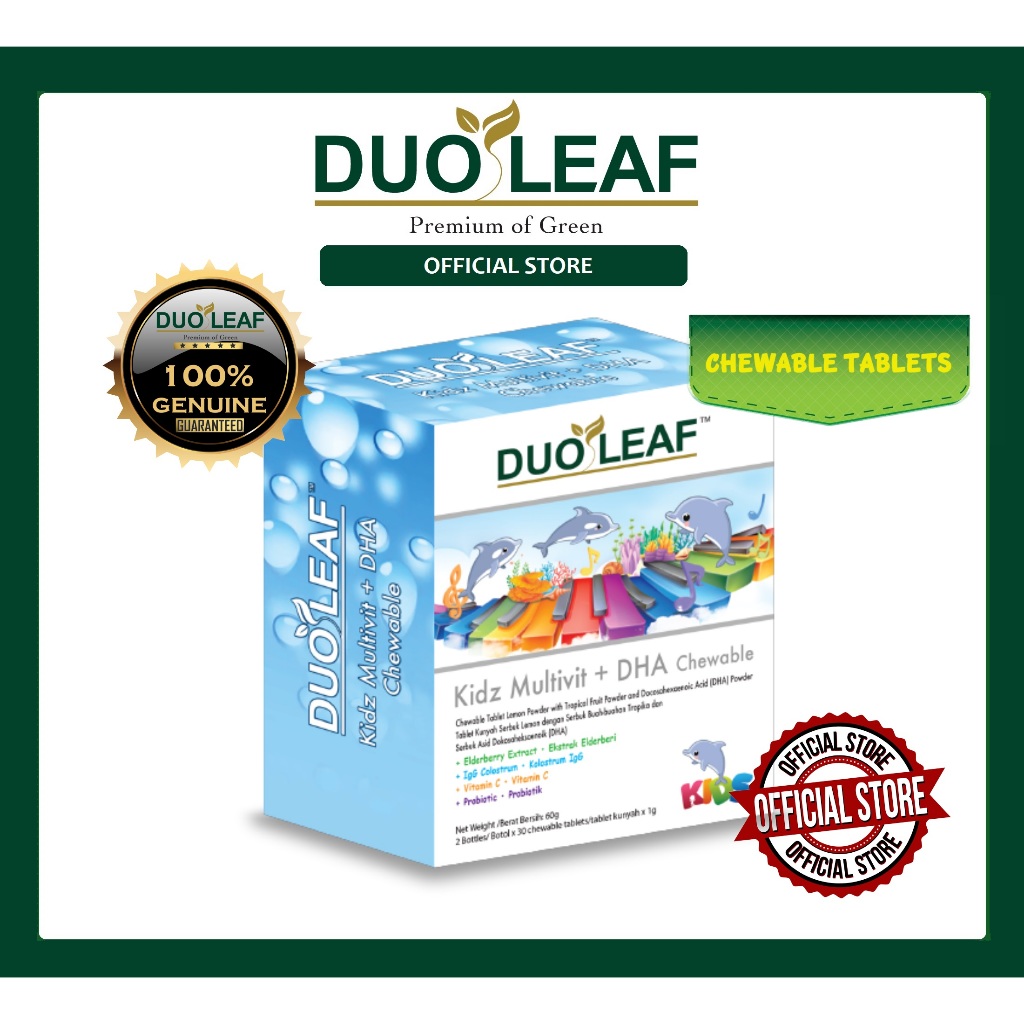 Duoleaf Kidz Multivitamins + DHA (2x30s) Chewable Tablets | Shopee Malaysia