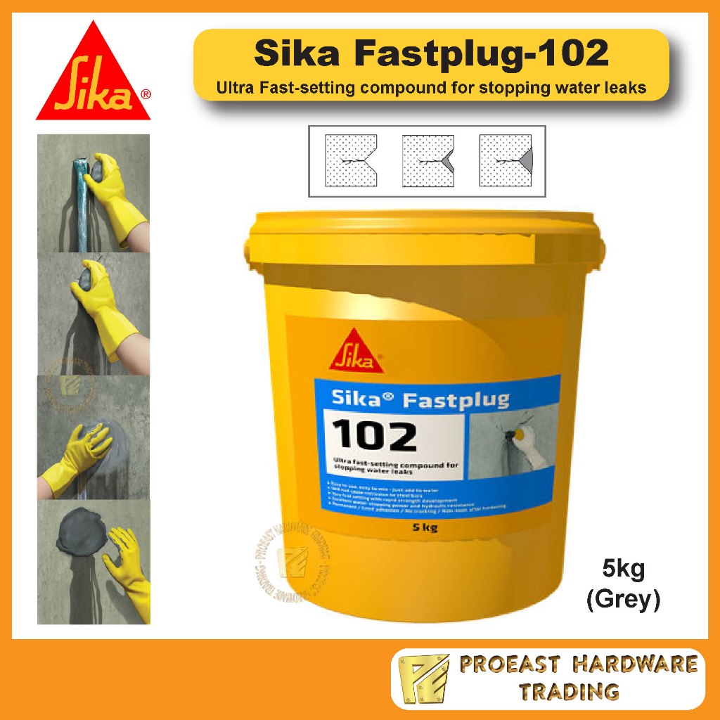 Sika Fastplug-102 Ultra Fast-setting compound for stopping water leaks ...