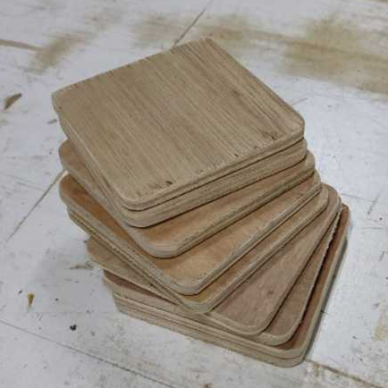 100 x 100 x 9mm ply wood coaster#pengalas ply wood 100 x 100 x 9mm#(10 ...
