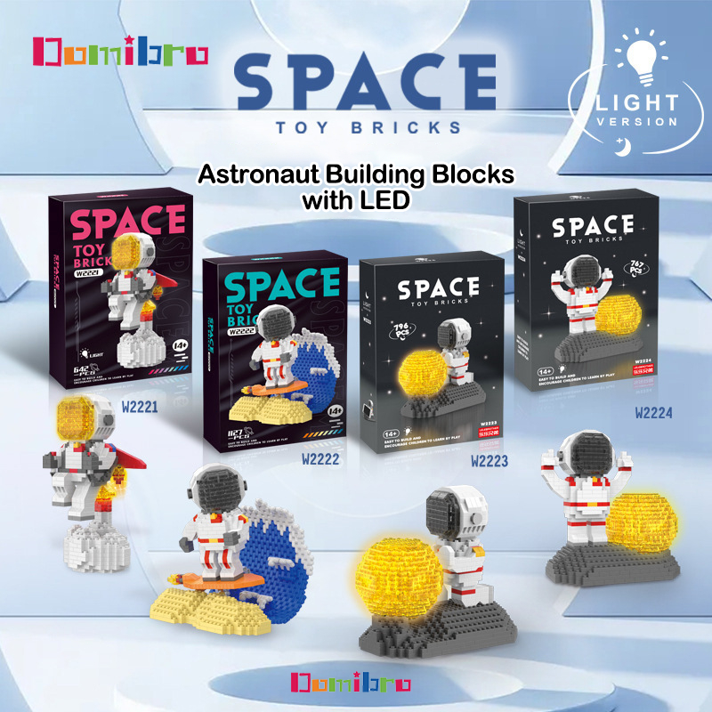 [Ready Stock] Micro Bricks LED Astronaut Building Block Creative DIY ...
