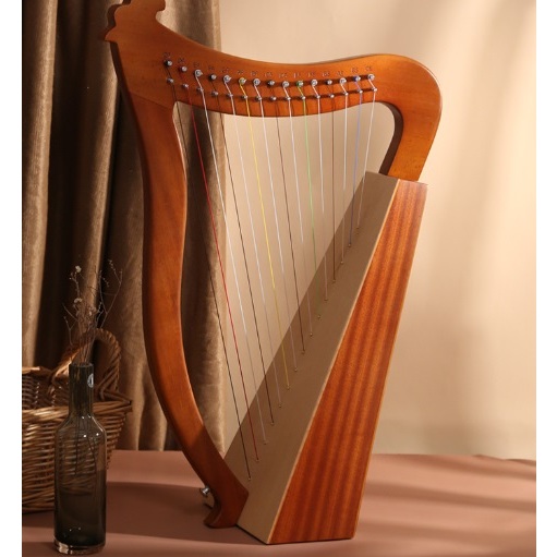 Ready Initer 15 String Wooden Lyre Harp Africa Mahogany Solid Wood ...