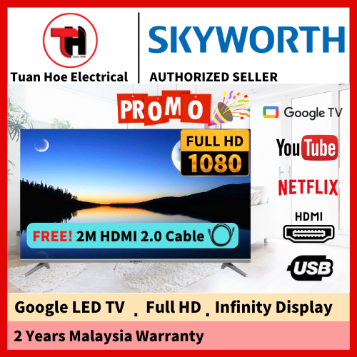 SKYWORTH 43STE6600 43 inch Full HD Android TV [FREE HDMI CABLE] 安卓电视 ...