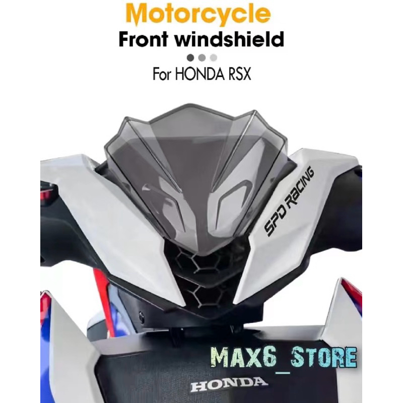 HONDA RSX150 SPORTY COWLING VISOR WINDSHIELD TRANSPARENT BLACK SMOKE ...