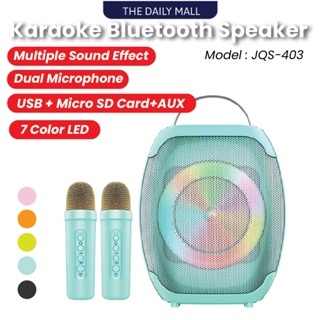#Ready# JQS 403 PORTABLE WIRELESS SPEAKER WITH 2*MICROPHONE NEWLY ...