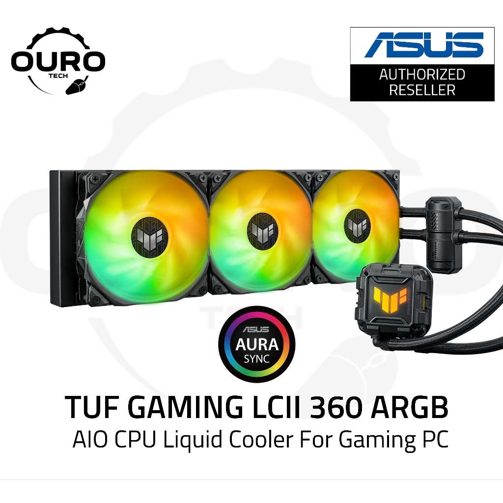ASUS TUF GAMING LCII 360 ARGB AIO CPU LIQUID COOLER FOR GAMING DESKTOP PC 360MM FAN ( INTEL 1700 ...