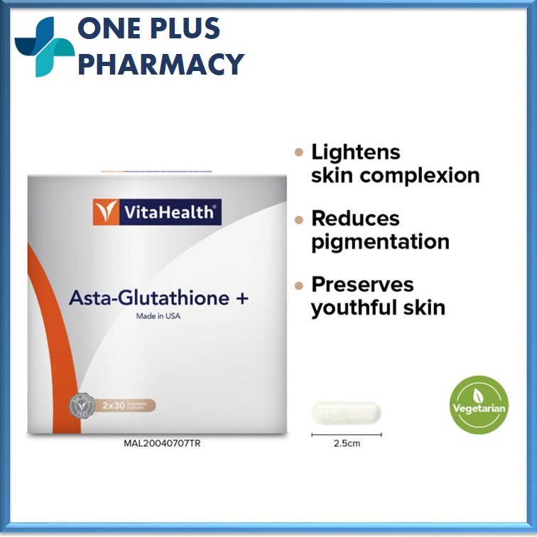 VitaHealth Asta-Glutathione Plus 2x30's [EXP 02/2026] | Shopee Malaysia