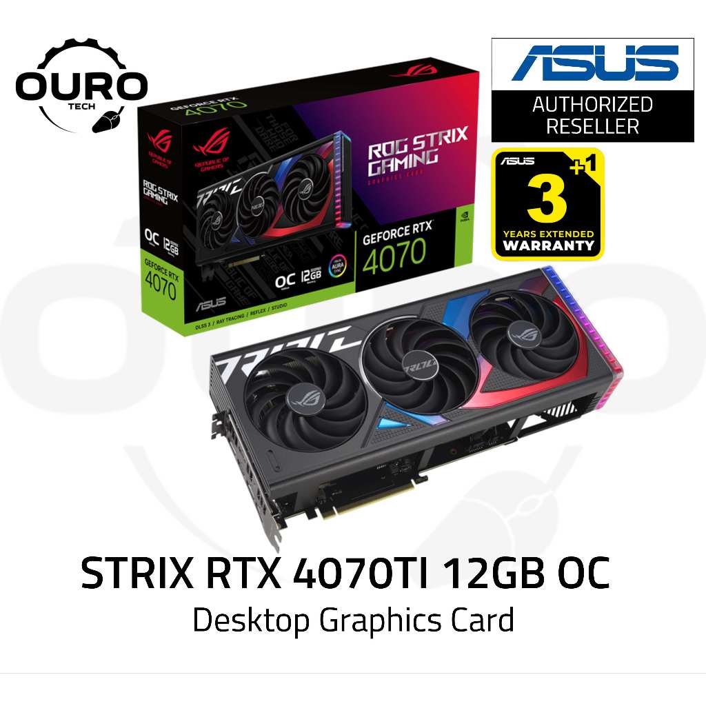 ASUS ROG STRIX RTX 4070 Ti OC EDITION 12GB GDDR6 TRIPLE FAN | GAMING ...