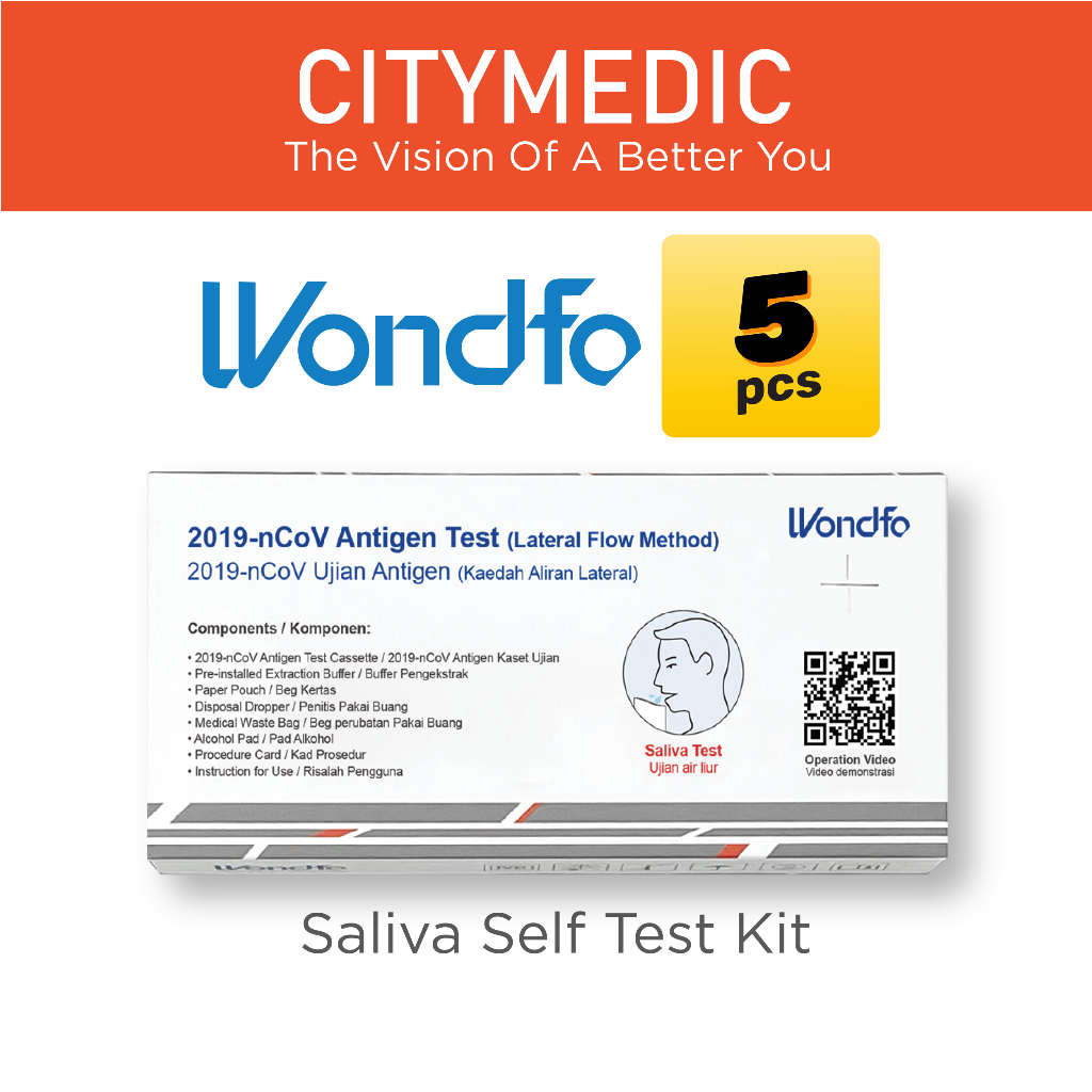 Wondfo COVID-19 Saliva Kit (5's) | Shopee Malaysia