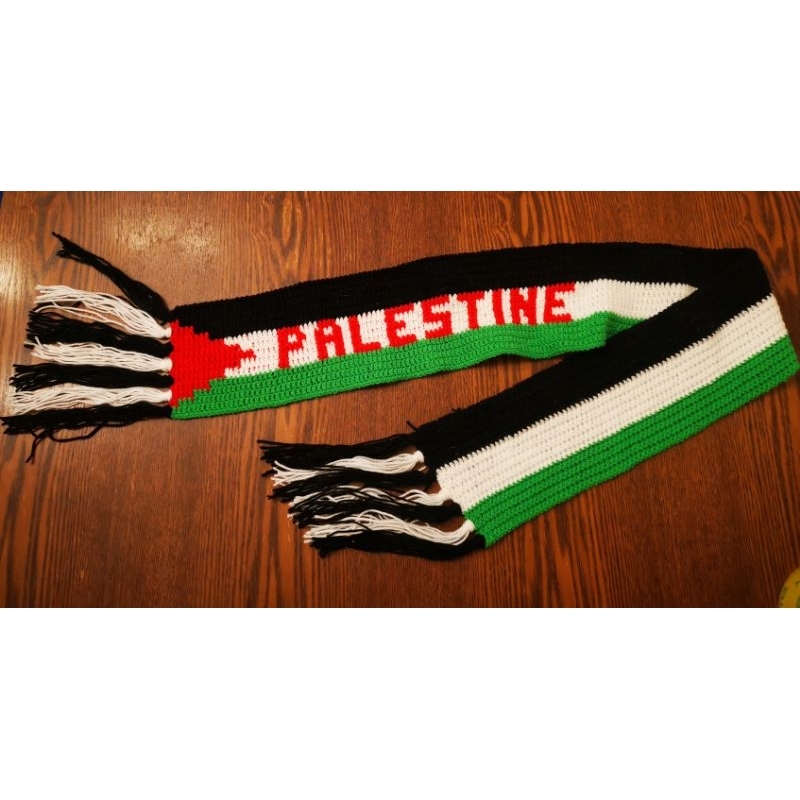 Palestine crochet muffler. Mafla kait Palestin | Shopee Malaysia