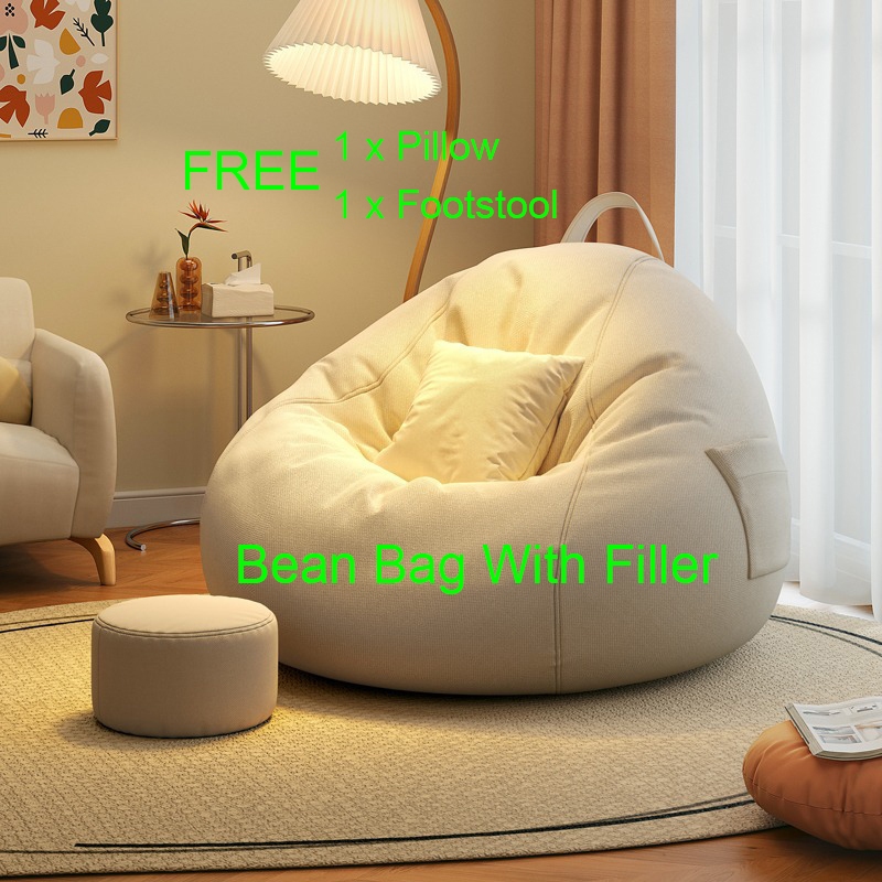 【Ready Stock+2 Free Gifts】SOFA WITH FILLER Bean Bag Bean Bag Sofa Lazy Sofa Bing Bag Sofa 懒人沙发 懶 ...