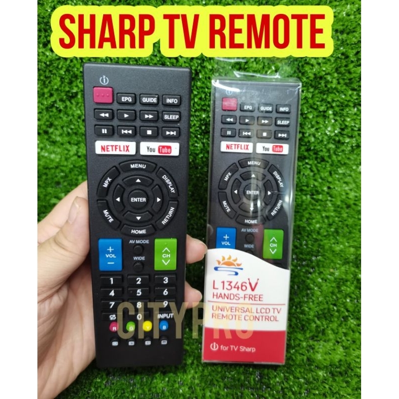 Hot🔥RM-L1346 SHARP LED LCD TV REMOTE CONTROL (Free AAAbattery) | Shopee ...