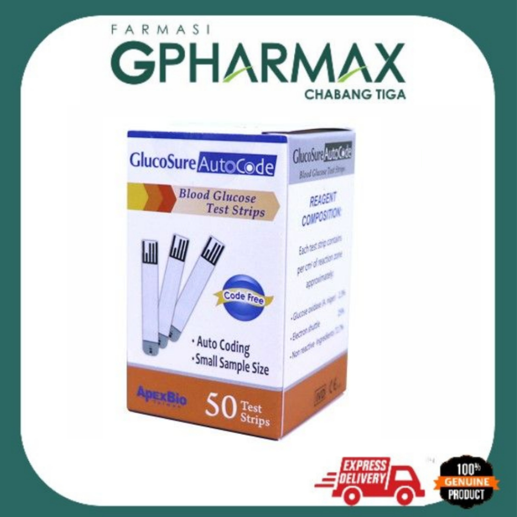 GLUCOSURE AUTOCODE BLOOD GLUCOSE TEST STRIP 25s | Shopee Malaysia