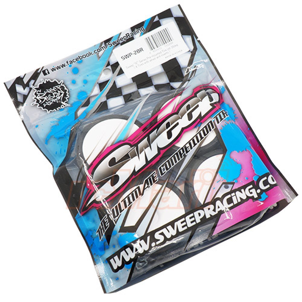 SWEEP RACING SWP-28R degree Touring Car Rubber Tire Complete Set For 1: ...