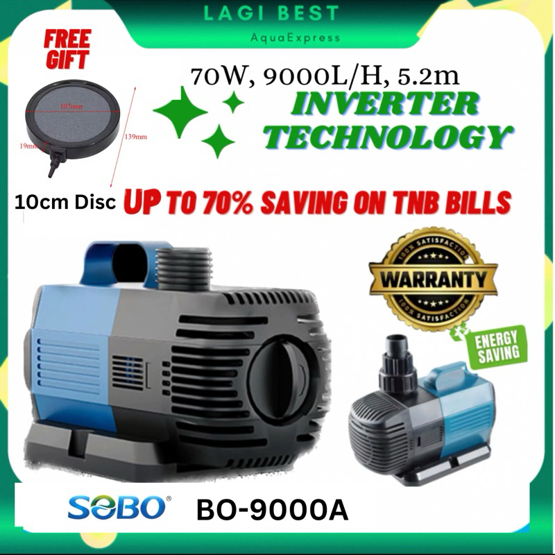 SOBO BO-9000A bo9000a Amphibious Water Pump Energy Saving Eco Water ...