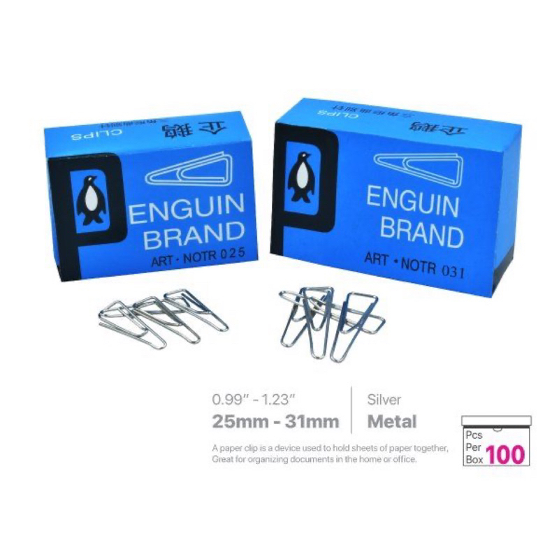 Penguin Triangle Clip 25mm/31mm Paper Clips Traingle Clip Pc-025/Pc-031 ...