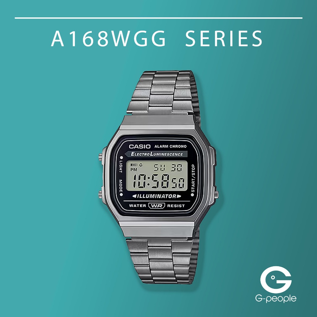 CASIO A168WGG-1AV / A168WGG-1A / A168WGG DIGITAL WATCH 100% ORIGINAL ...