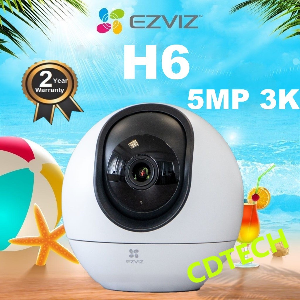 Ezviz H6 5MP 3K 1620P Smart AI Human / Pet Detection Two Way Talk Dual Band WiFi Indoor Security ...