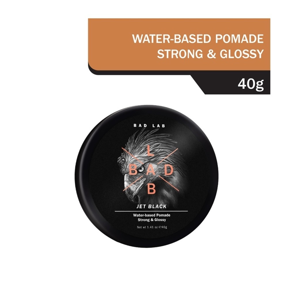BAD LAB Jet Black Water-based Pomade Strong & Glossy 40g | Shopee Malaysia