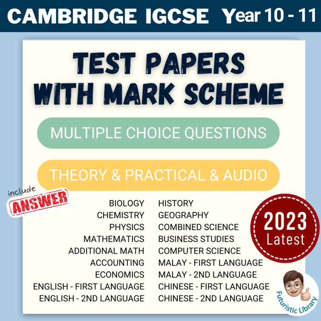 30G Cambridge IGCSE Past Year Paper +Answer| Biology Math Chemistry ...