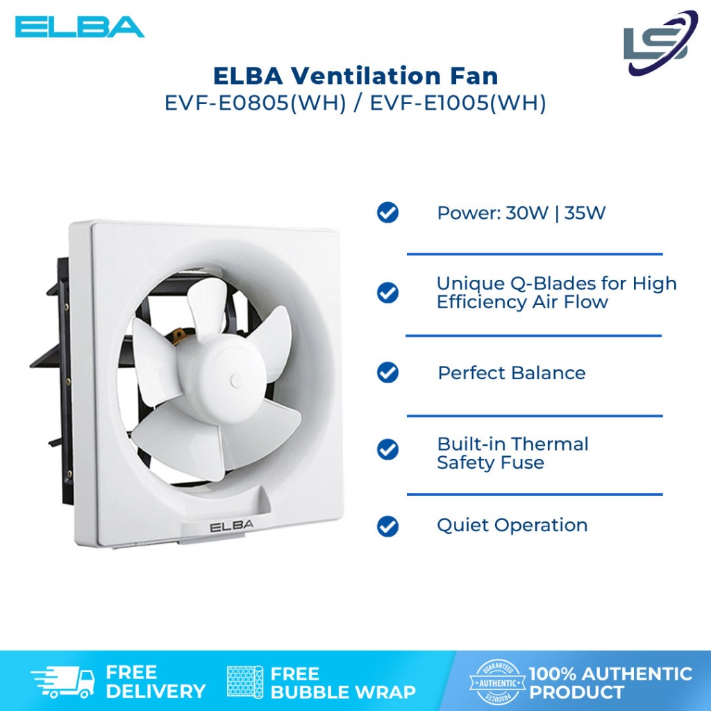 ELBA 8"|10" Ventilation Fan EVF-E0805(WH)/EVF-E1005(WH) | High ...