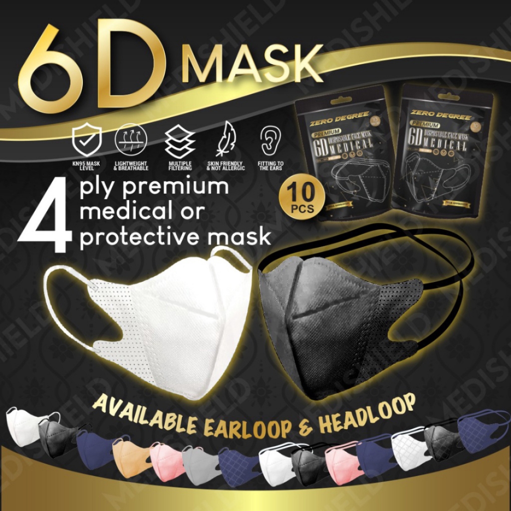 【Ready Stock】10pcs mask Duckbill mask Disposable Face Mask 3D 4D 5DAdult 4 ply Mask Viral non ...