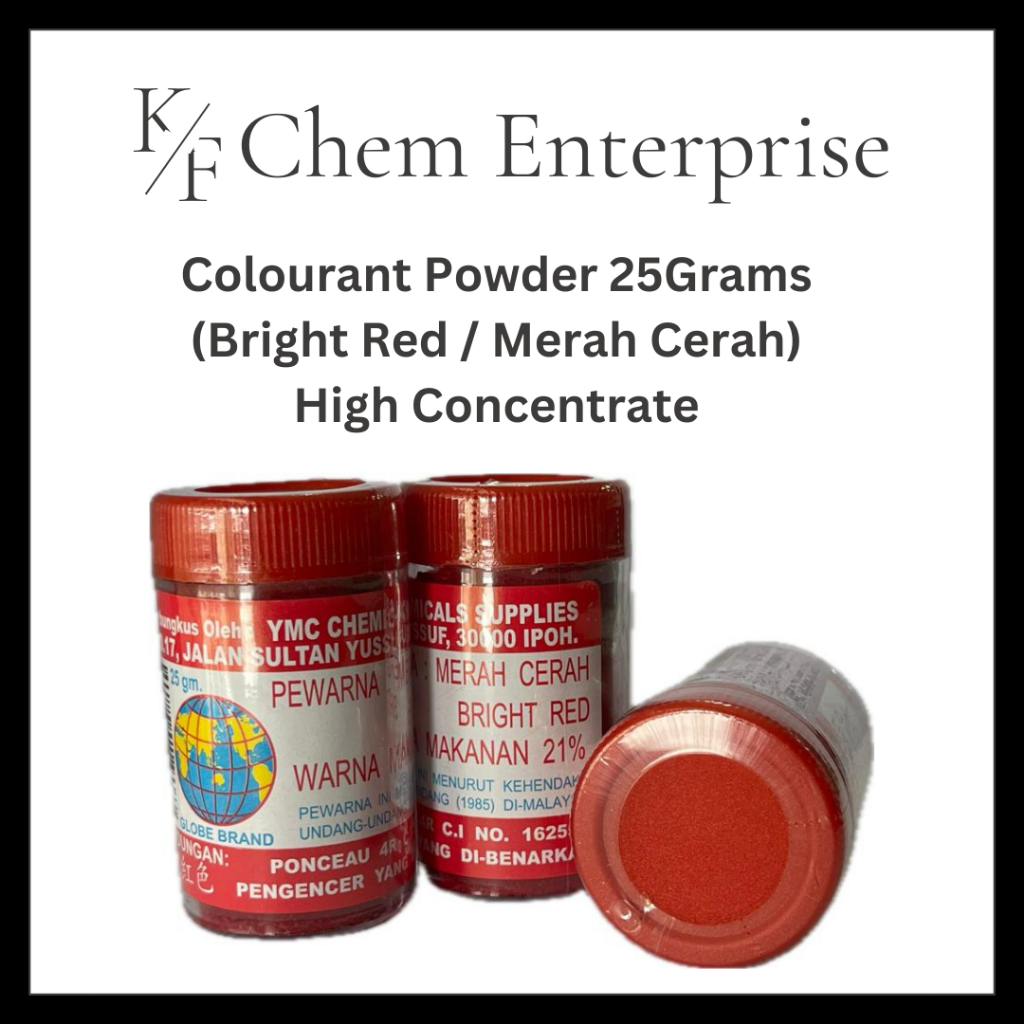 Food Colouring powder 25GM / Bright Red / Merah Cerah | Shopee Malaysia