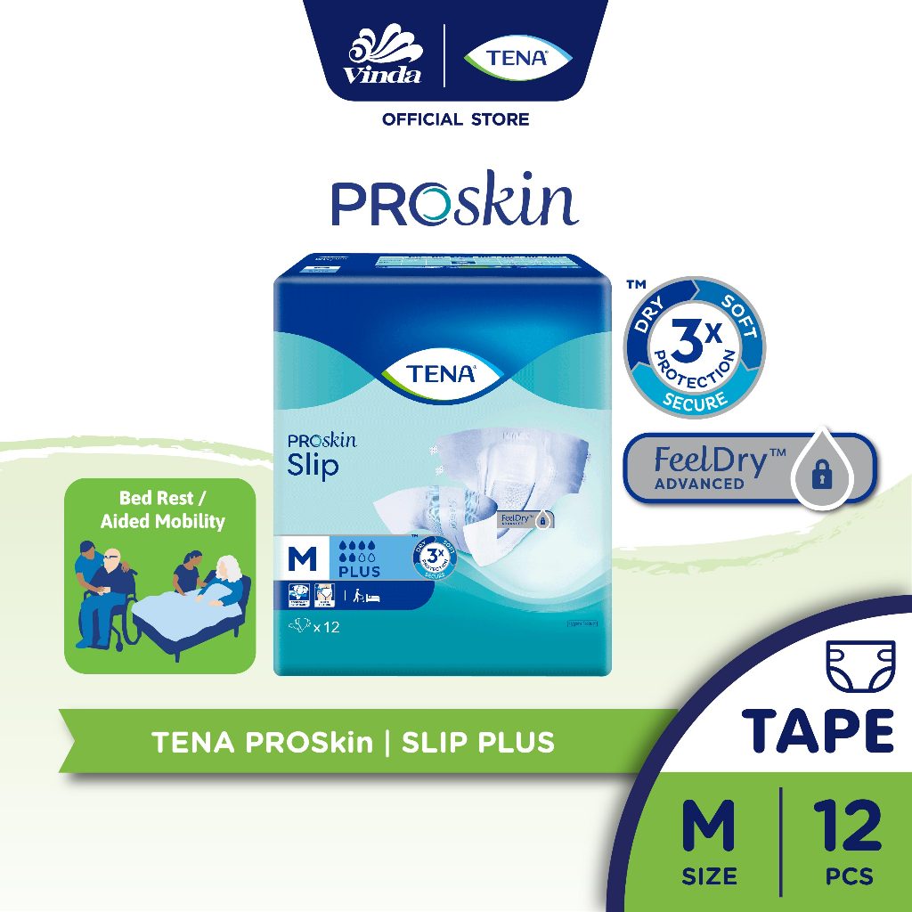 TENA PROskin Slip Plus Adult Diaper M12s/L12s | Shopee Malaysia