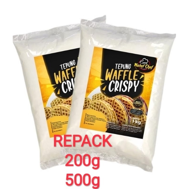 Repack Mataf Chef Crispy Waffle Mix 200g / 500g | Shopee Malaysia