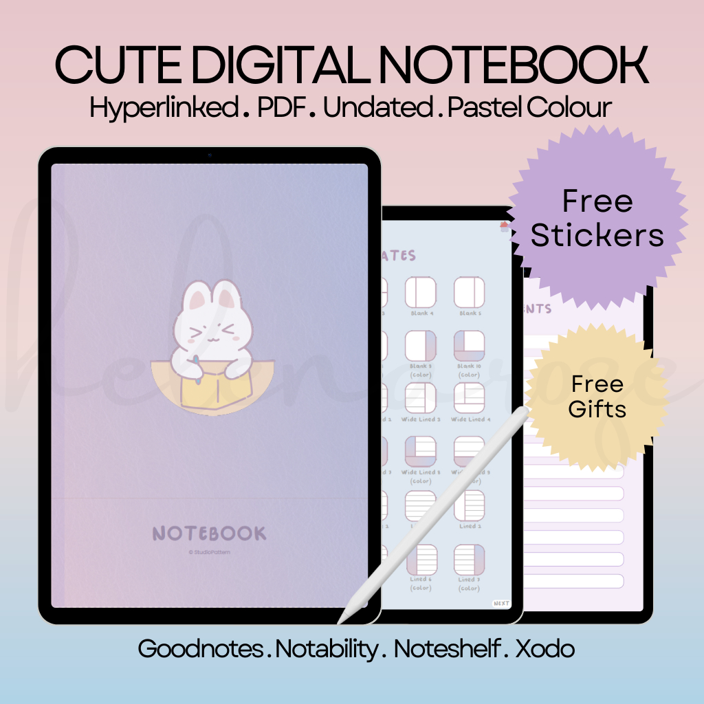 Pastel Digital Notebook, Planner, Digital Planner, Daily Planner ...