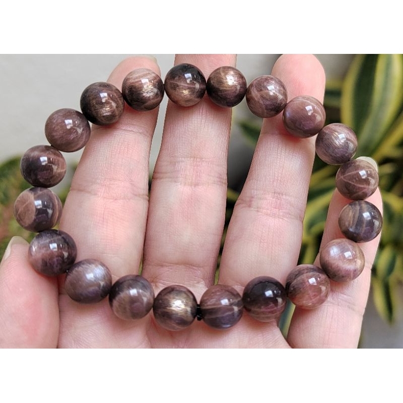 Black/Gold Skeletal Moonstone Bracelet 黑/金骨干月光石手串 | Shopee Malaysia