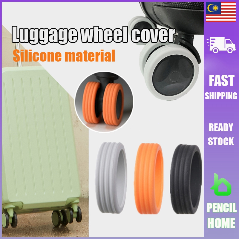 Suitcase Wheels Protection Cover Silicone Travel Luggage Caster Shoes ...