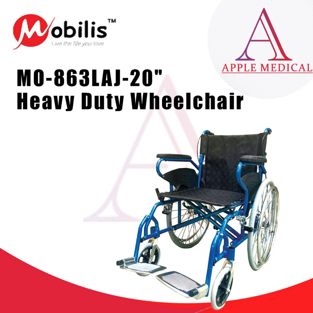 Mobilis Heavy Duty Wheelchair 20" / Kerusi Roda Tugas Berat 20" ( MO ...