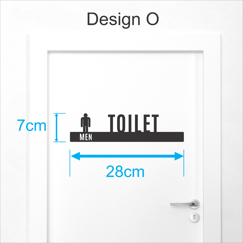 LCM 3d Sign Toilet WC Washroom Tandas Acrylic Sign Minimalist toilet ...