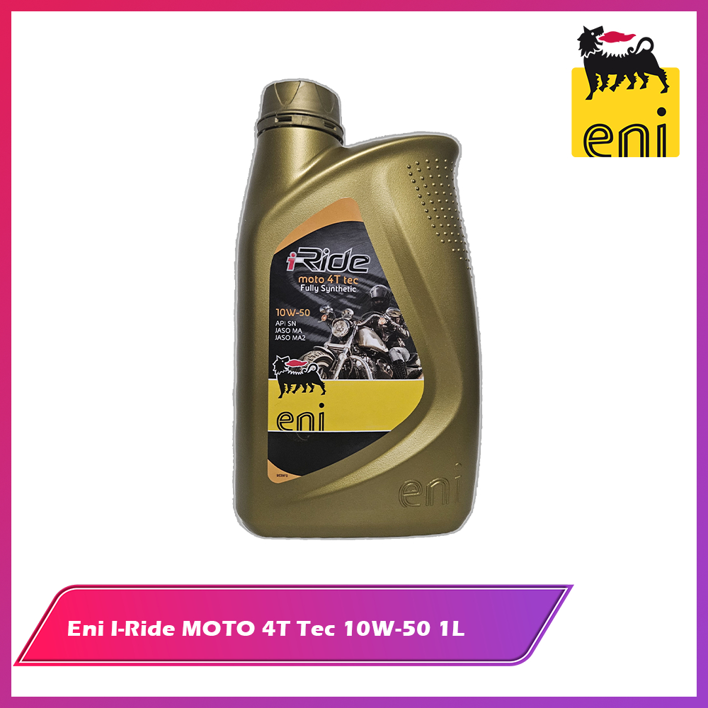 Eni i-Ride MOTO 4T Tec 10W50 Fully Synthetic Motorcycle Engine Oil (1L ...