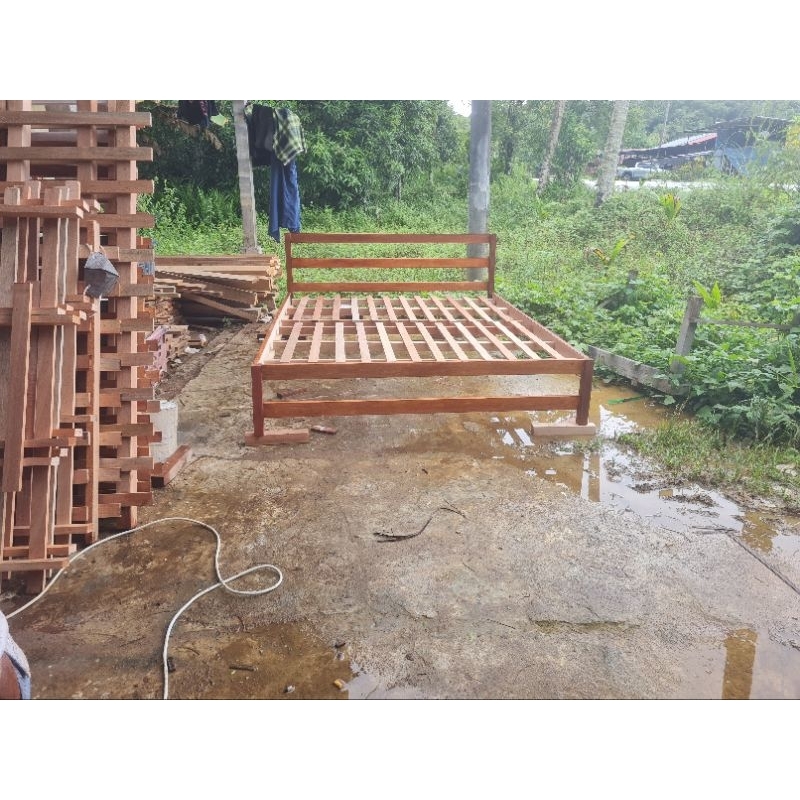 Solid Wood 3 layer Single Pull out bed,Katil Solid Kayu,Solid wood ...