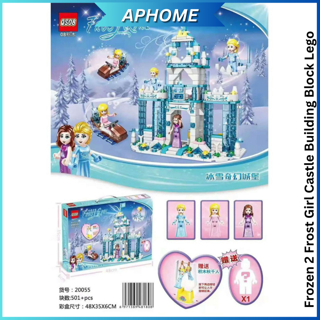 (Ready Stock) Frozen 2 Frost Girl Castle Building Blocks Snow Word Ice ...