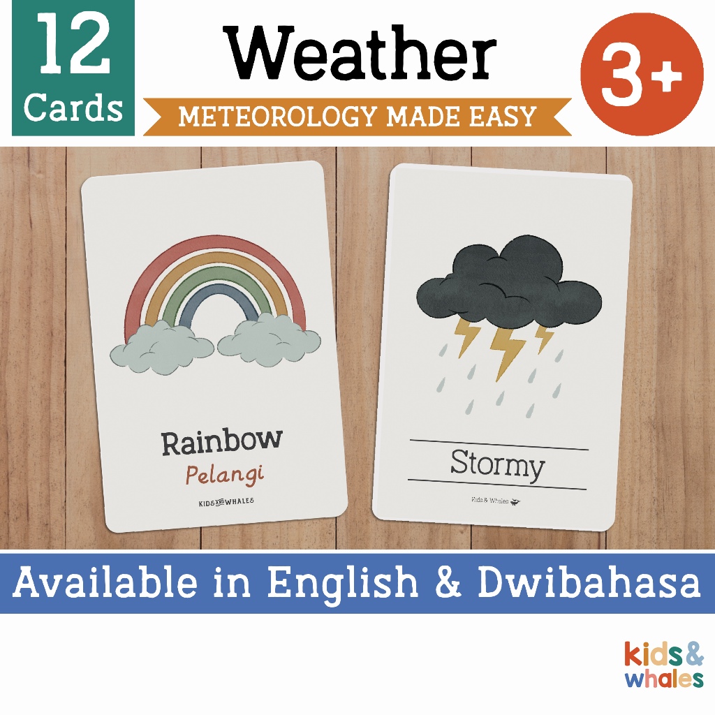 Weather Flashcards Kad Imbas Cuaca Visual Cards Perfect for Classroom ...