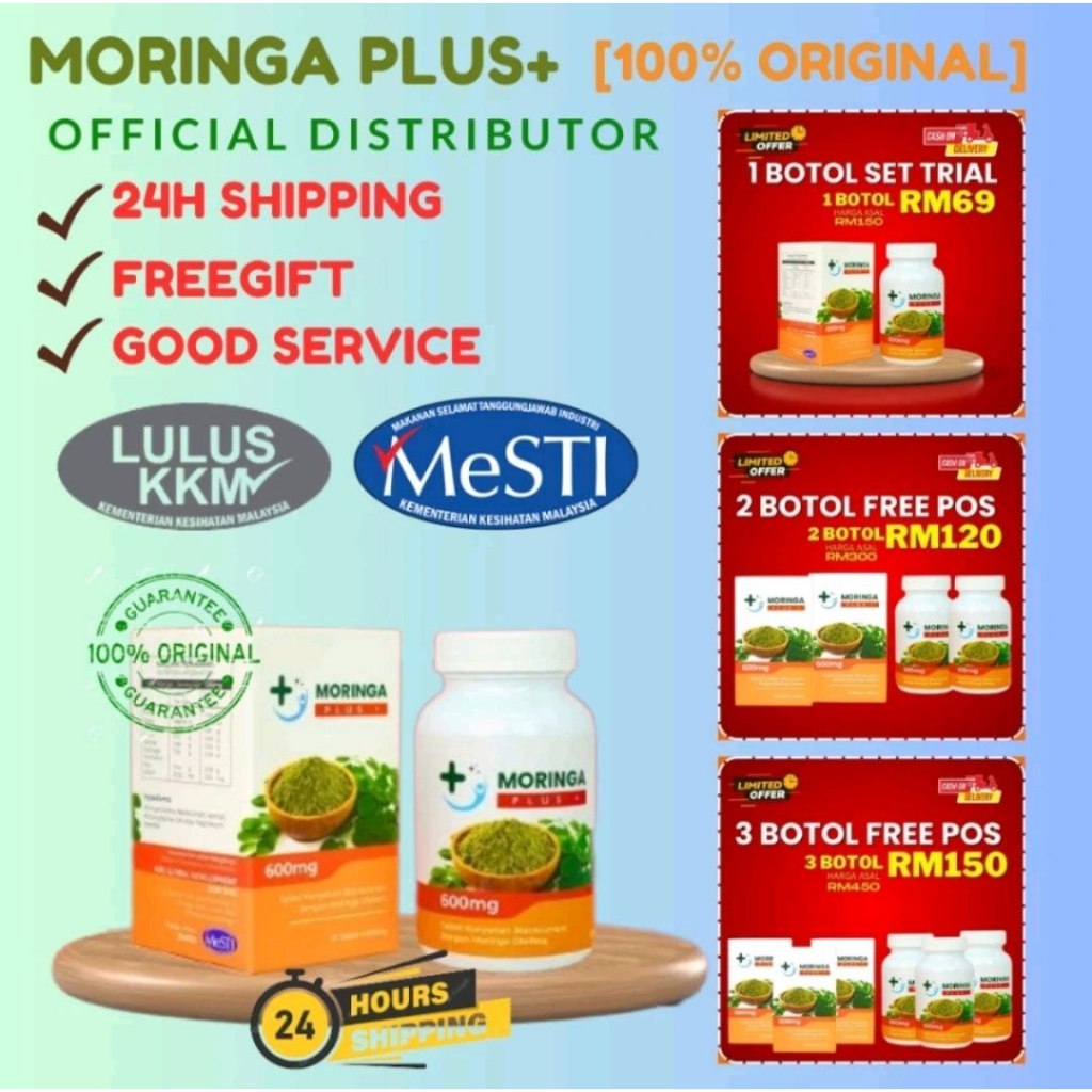 MORINGA PLUS + CAPSULE (100% ORIGINAL -Ready stock + free gift ...