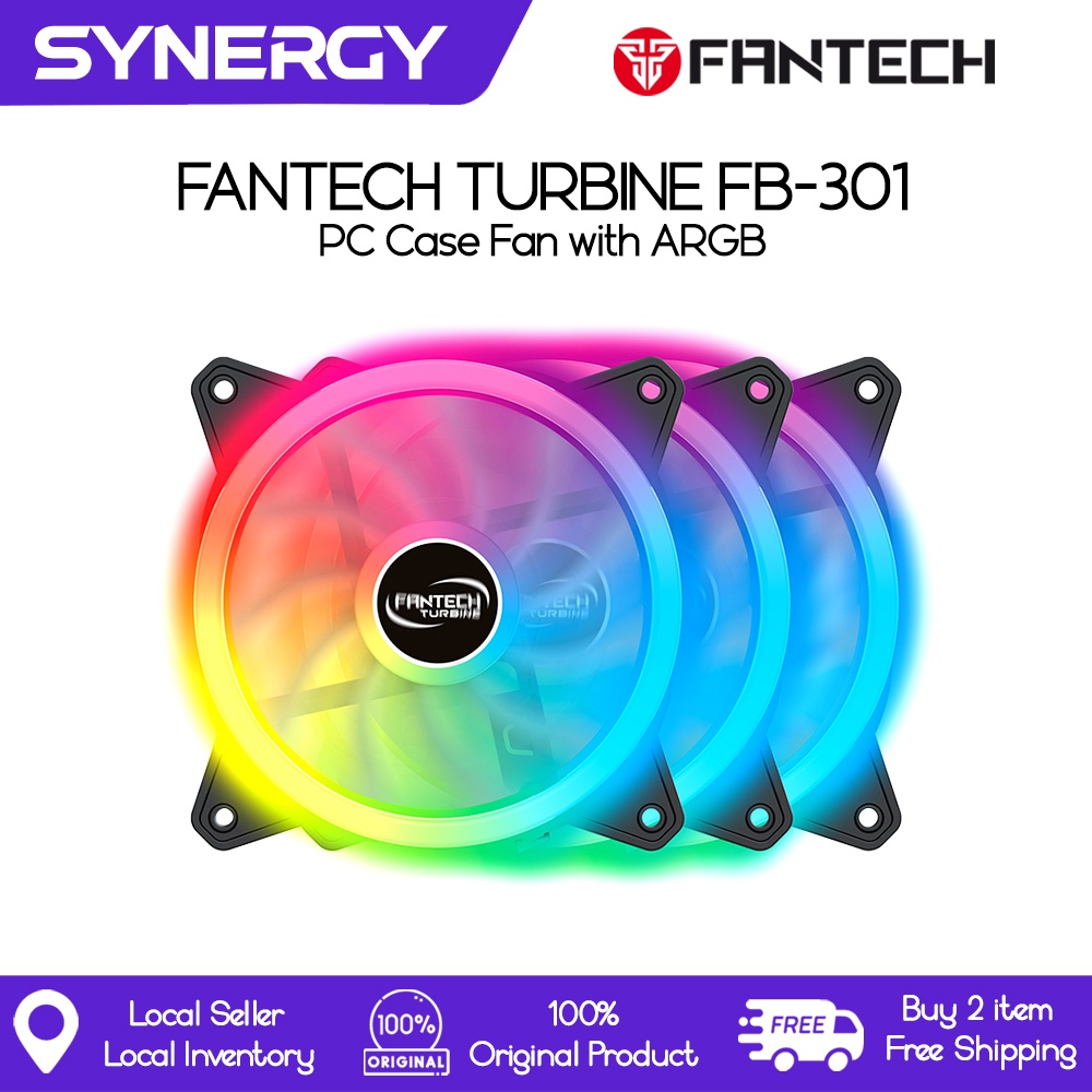 Fantech Computer Fan FB301 Turbine Computer PC Case Fan with ARGB ...