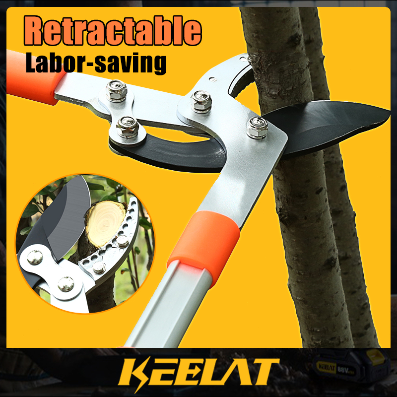KEELAT Retractable High Branch Shears Strong Thick Branch Shears Fruit ...