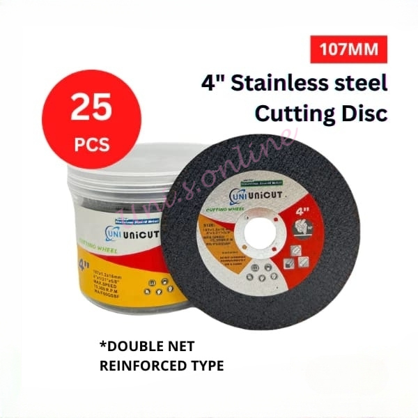 25pcs Black 4" Stainless Steel Cutting Disc 4 Inch 107mm Double Net ...