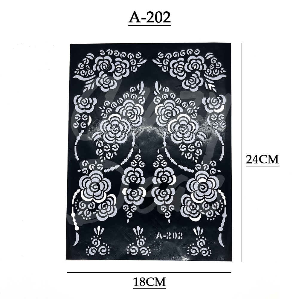 Sticker inai corak menarik pengantin stiker inai tangan sticker inai ...