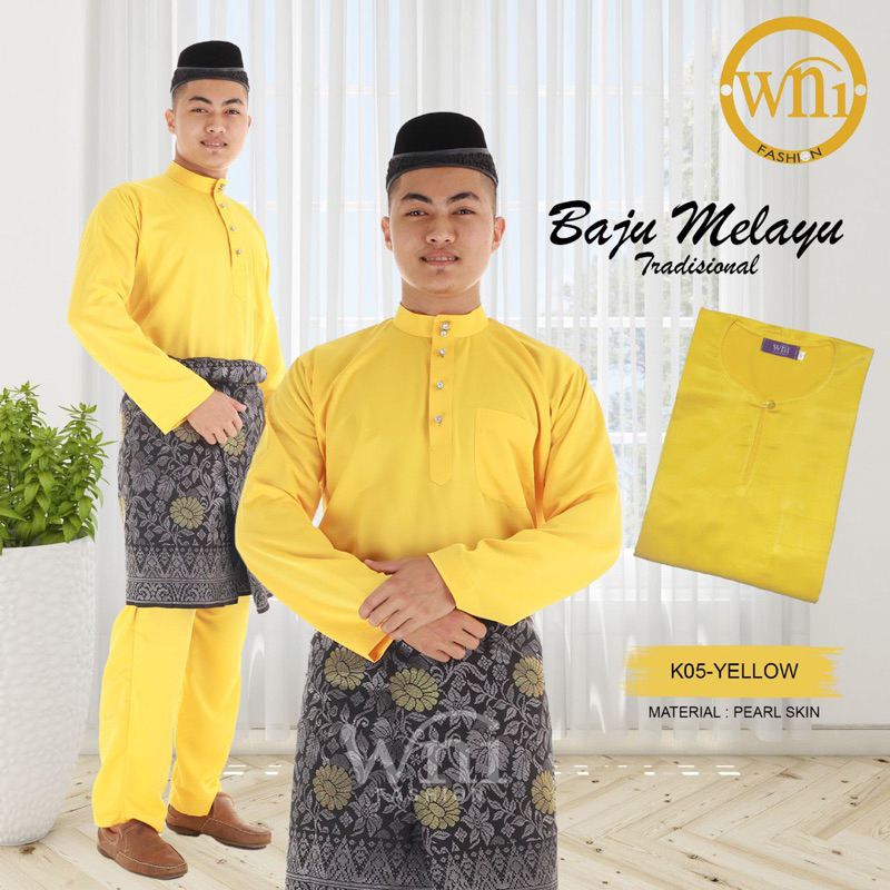 BAJU MELAYU TRADISIONAL YELLOW GOLD (BERPESAK) | Shopee Malaysia