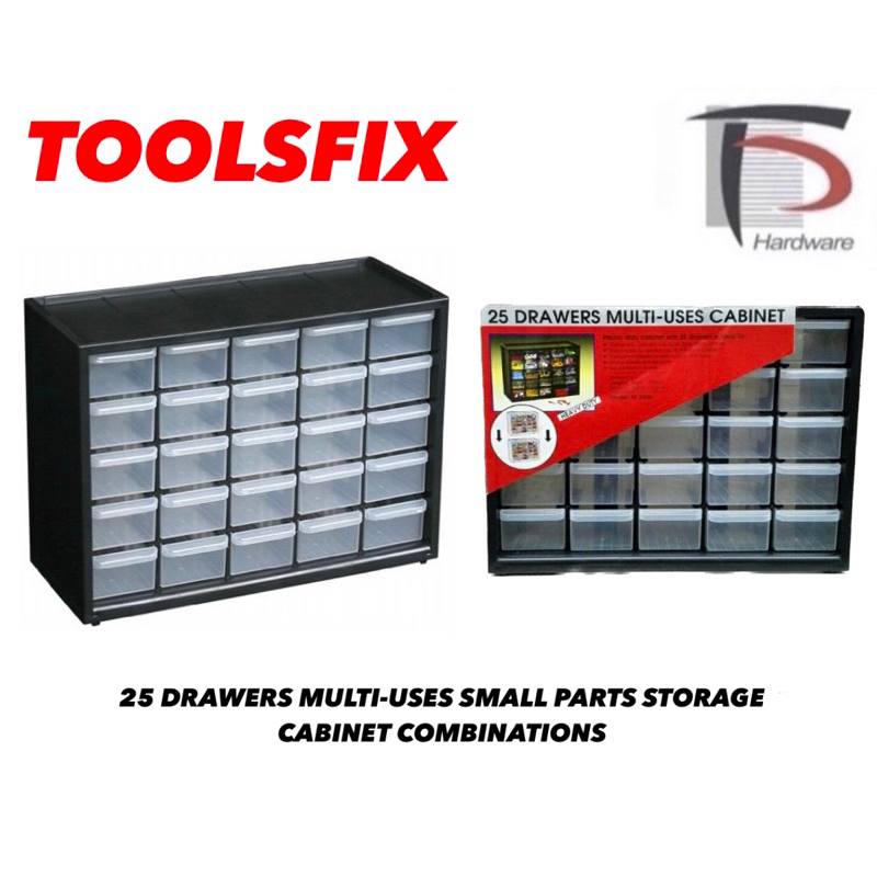 25 DRAWERS MULTI-USES SMALL PARTS STORAGE CABINET COMBINATIONS | Shopee ...