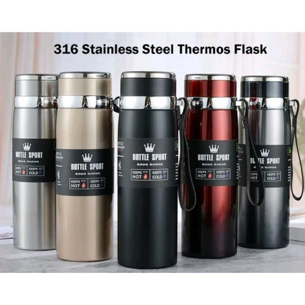 THERMOS BOTTLE VACUUM CUP FLASK BOTTLE 316 Stainless Steel 800ml/1000ml ...