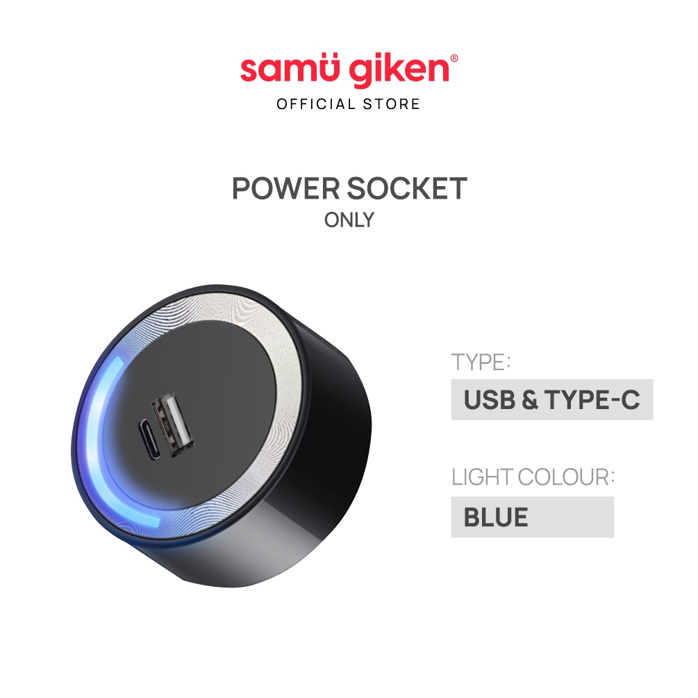 Samu Giken Removable 3 Pin Power Socket / Usb Socket, Model: PS3P ...