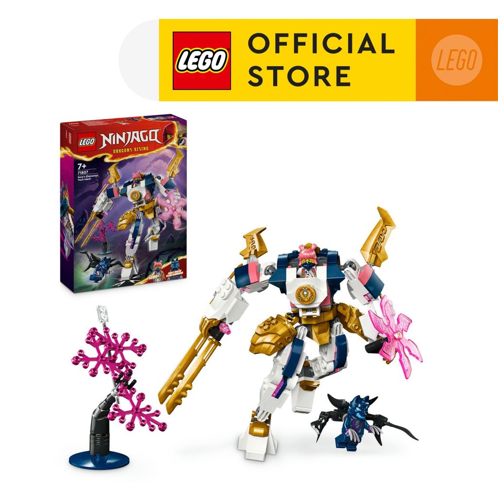 LEGO NINJAGO 71807 Sora’s Elemental Tech Mech Toy (209 Pieces) | Shopee ...