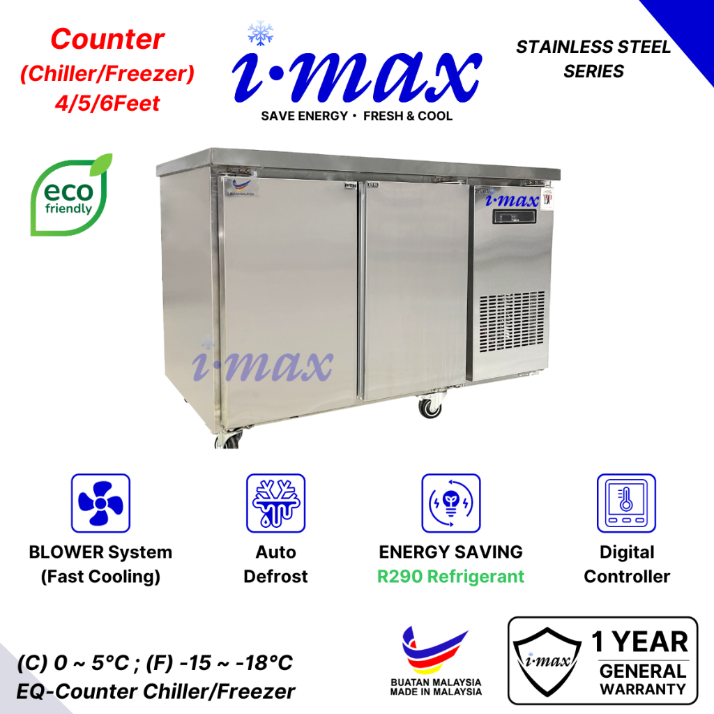 Imax Counter Chiller / Freezer Stainless Steel (4/5/6feet) l Energy ...