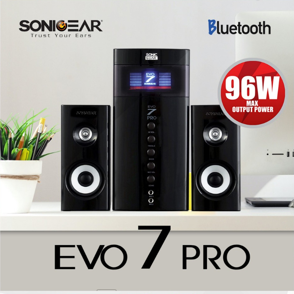 Sonicgear Evo 7 Pro Bluetooth Speaker | Dual Mic Input | 2 X 3 ...