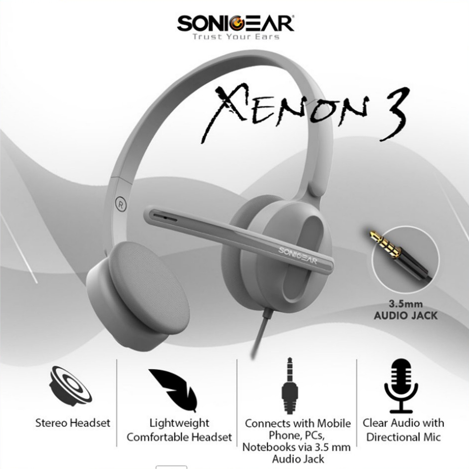 Sonicgear Xenon 3 Series Stereo Wired Headphone With Microphone ...